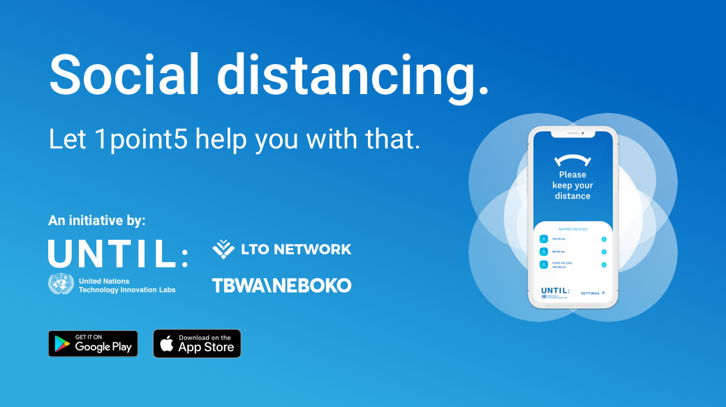 1point5 - The app that helps you with social distancing.